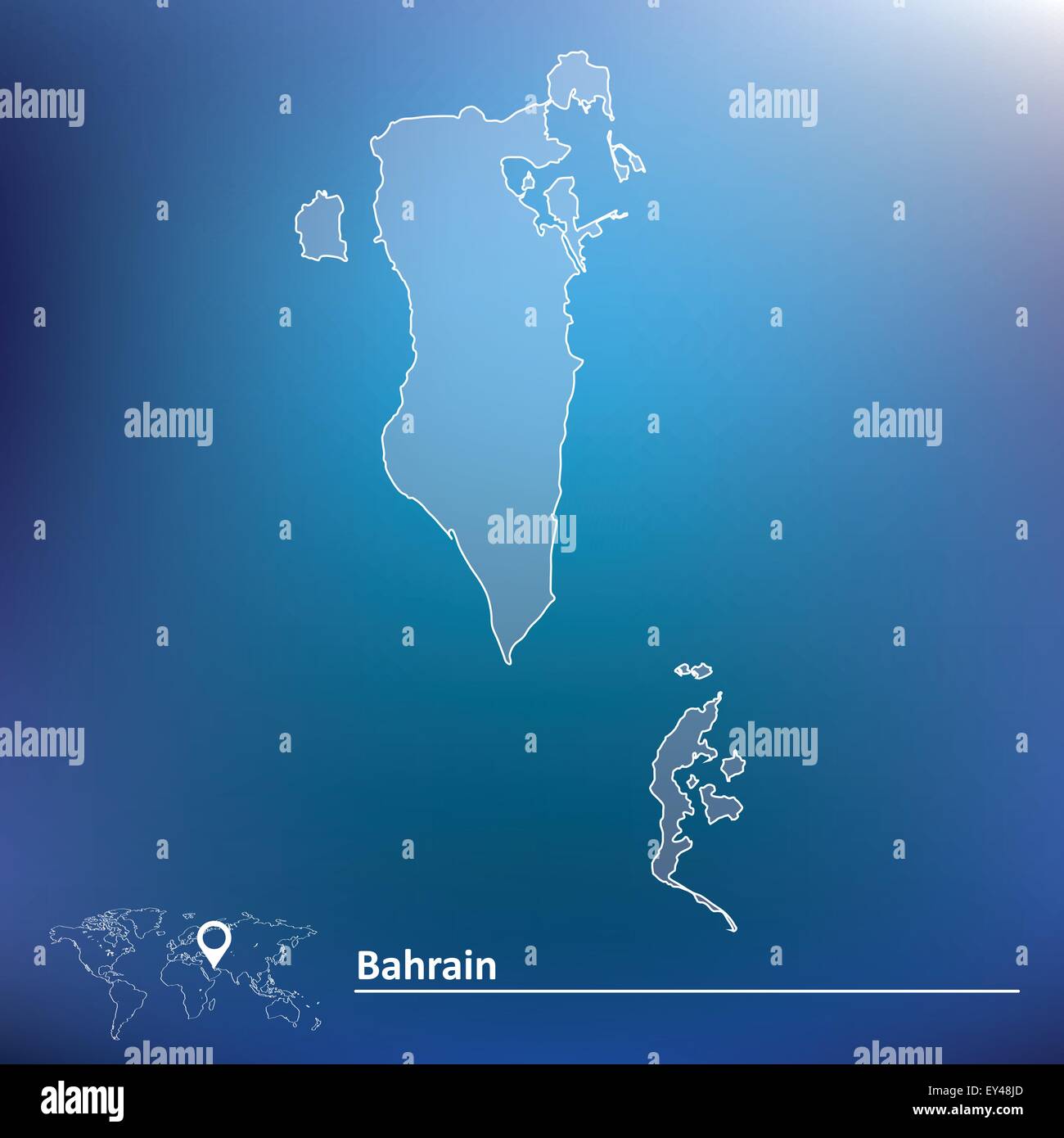 Map of Bahrain - vector illustration Stock Vector Image & Art - Alamy
