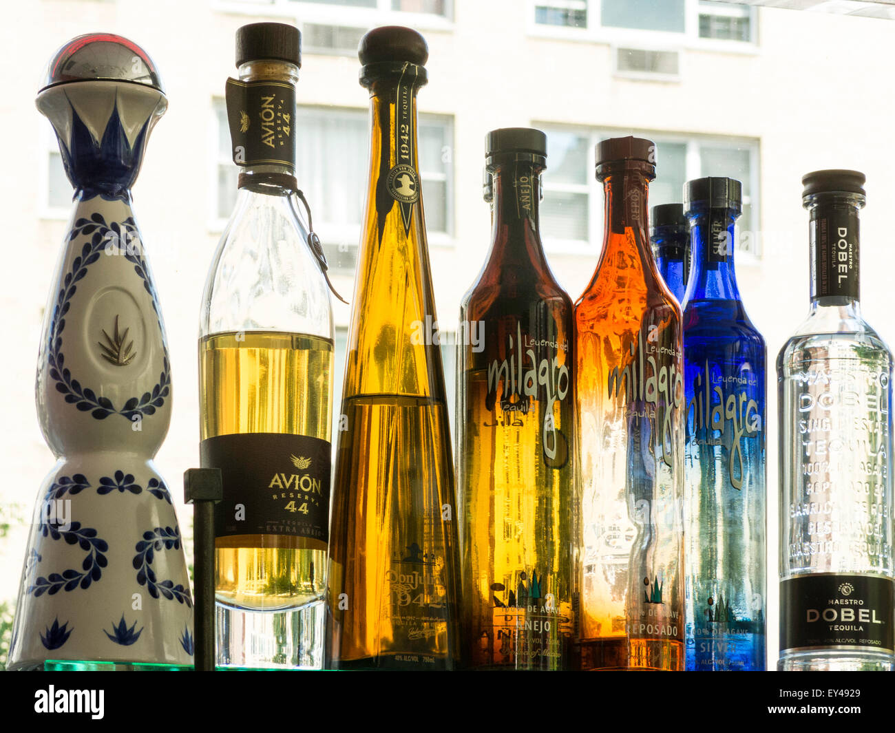 Bar at El Rio Grande Mexican Restaurant, NYC Stock Photo - Alamy