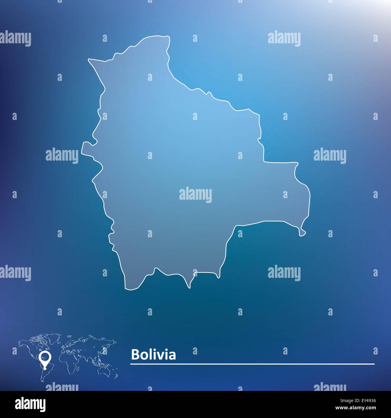 Map of Bolivia - vector illustration Stock Vector Image & Art - Alamy