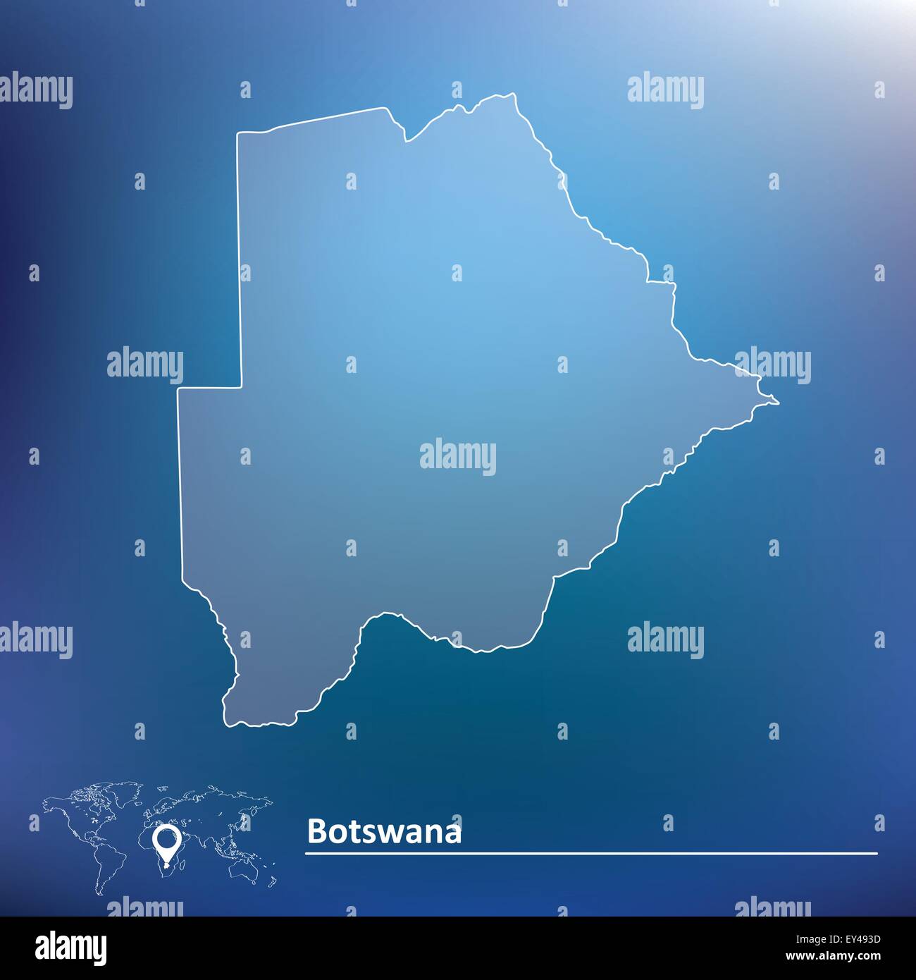 Map of Botswana - vector illustration Stock Vector Image & Art - Alamy