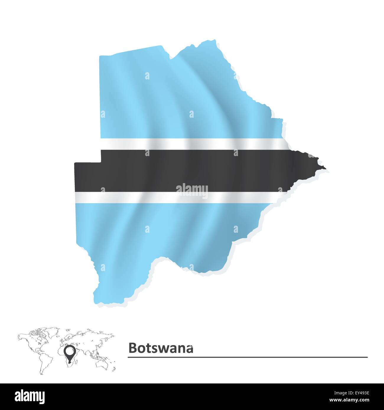 Country botswana map Cut Out Stock Images & Pictures - Alamy