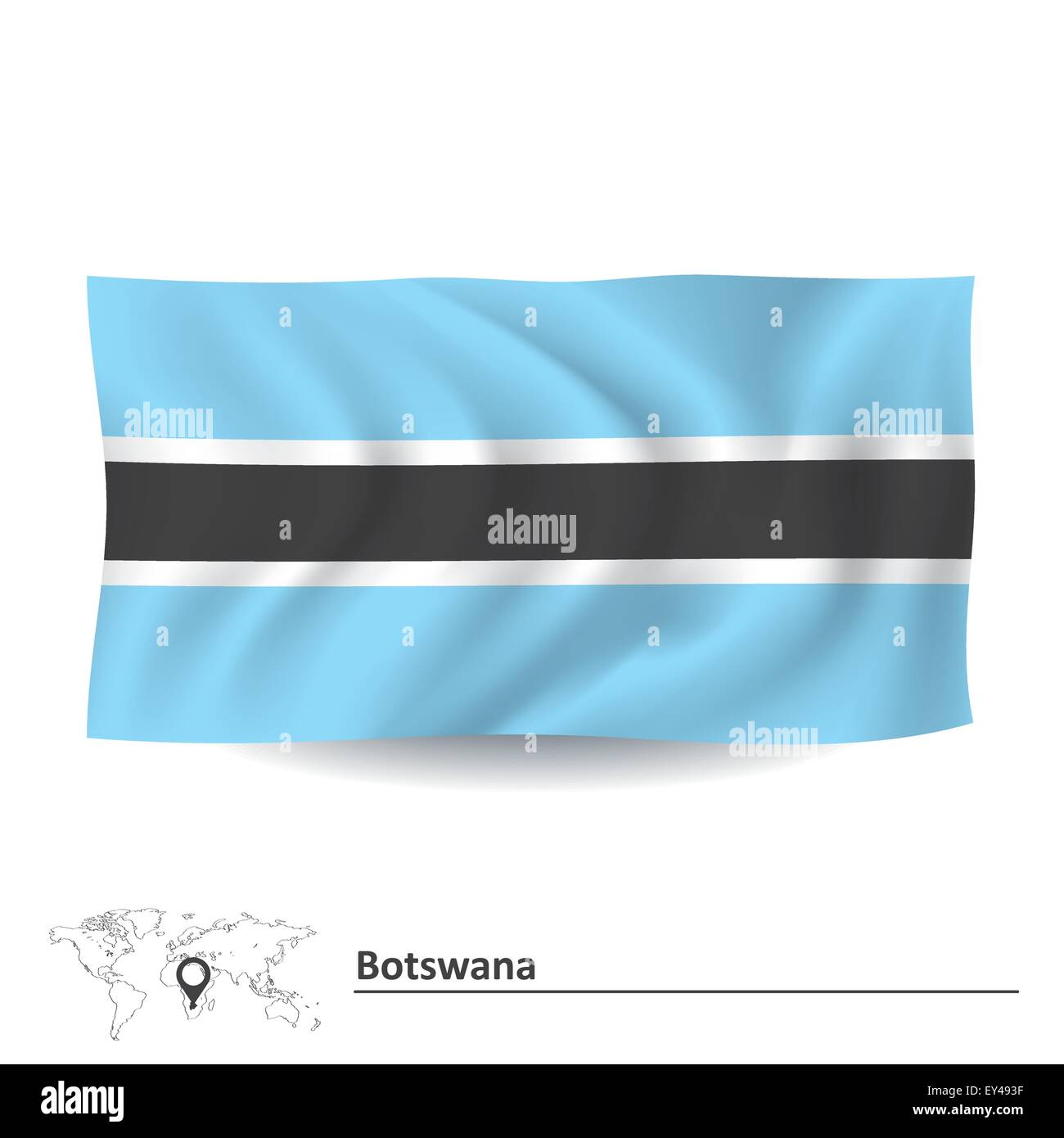 Flag of Botswana - vector illustration Stock Vector Image & Art - Alamy