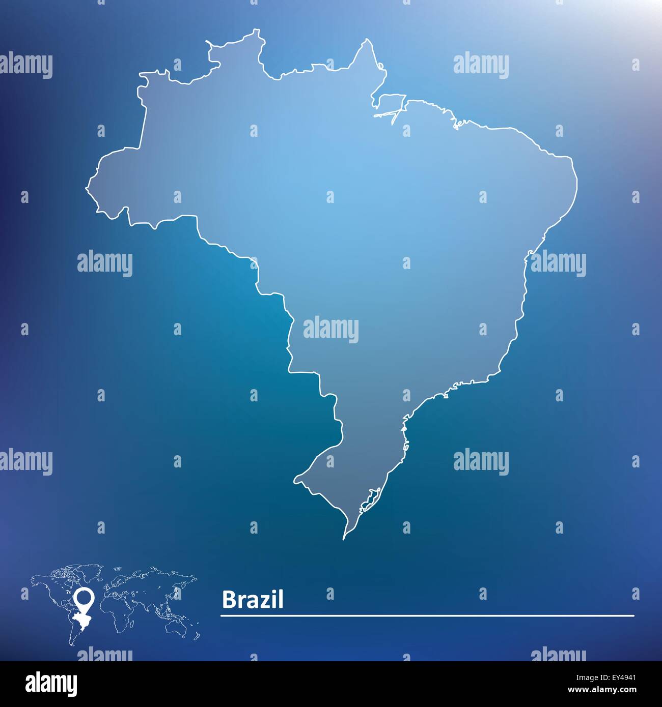 Map of Brazil - vector illustration Stock Vector Image & Art - Alamy
