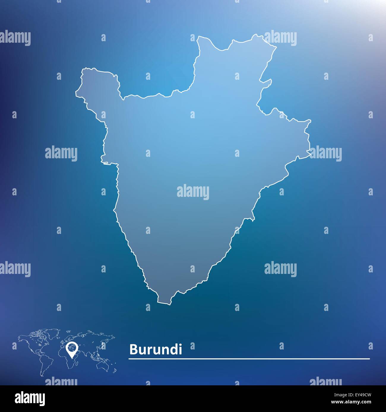 Map of Burundi - vector illustration Stock Vector Image & Art - Alamy
