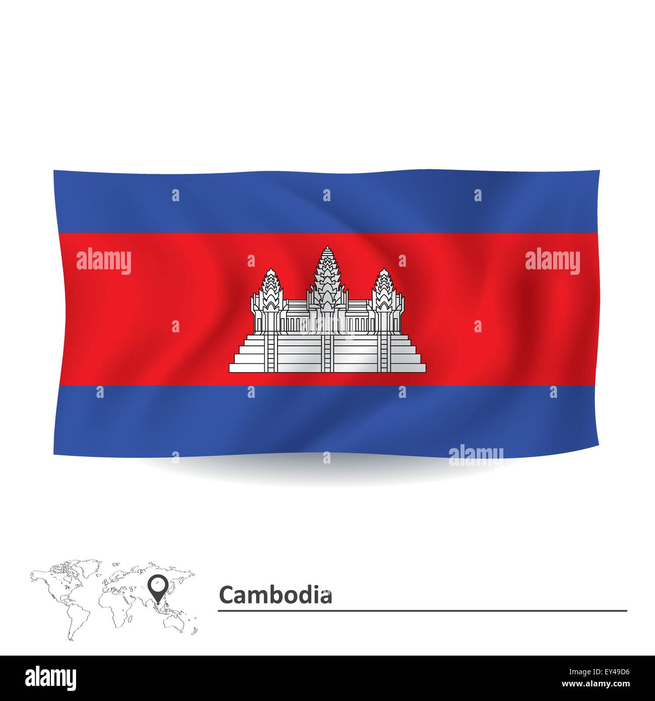 Flag of Cambodia - vector illustration Stock Vector Image & Art - Alamy