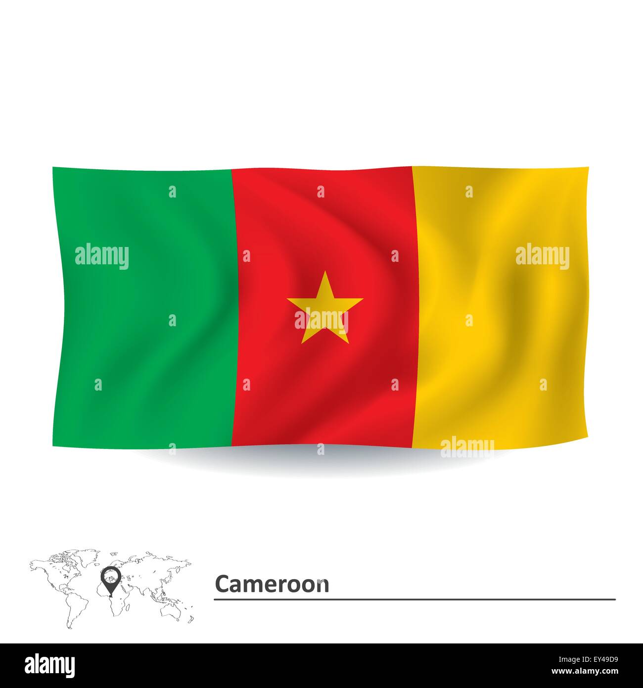 Cameroon country map Cut Out Stock Images & Pictures - Alamy