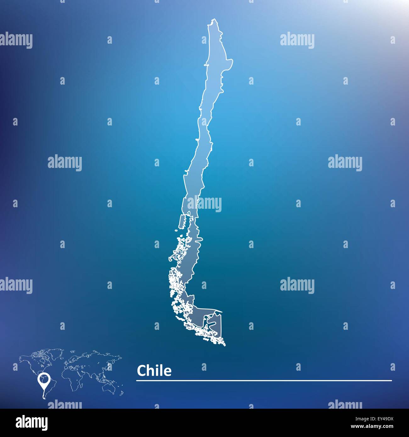 Map of Chile - vector illustration Stock Vector Image & Art - Alamy
