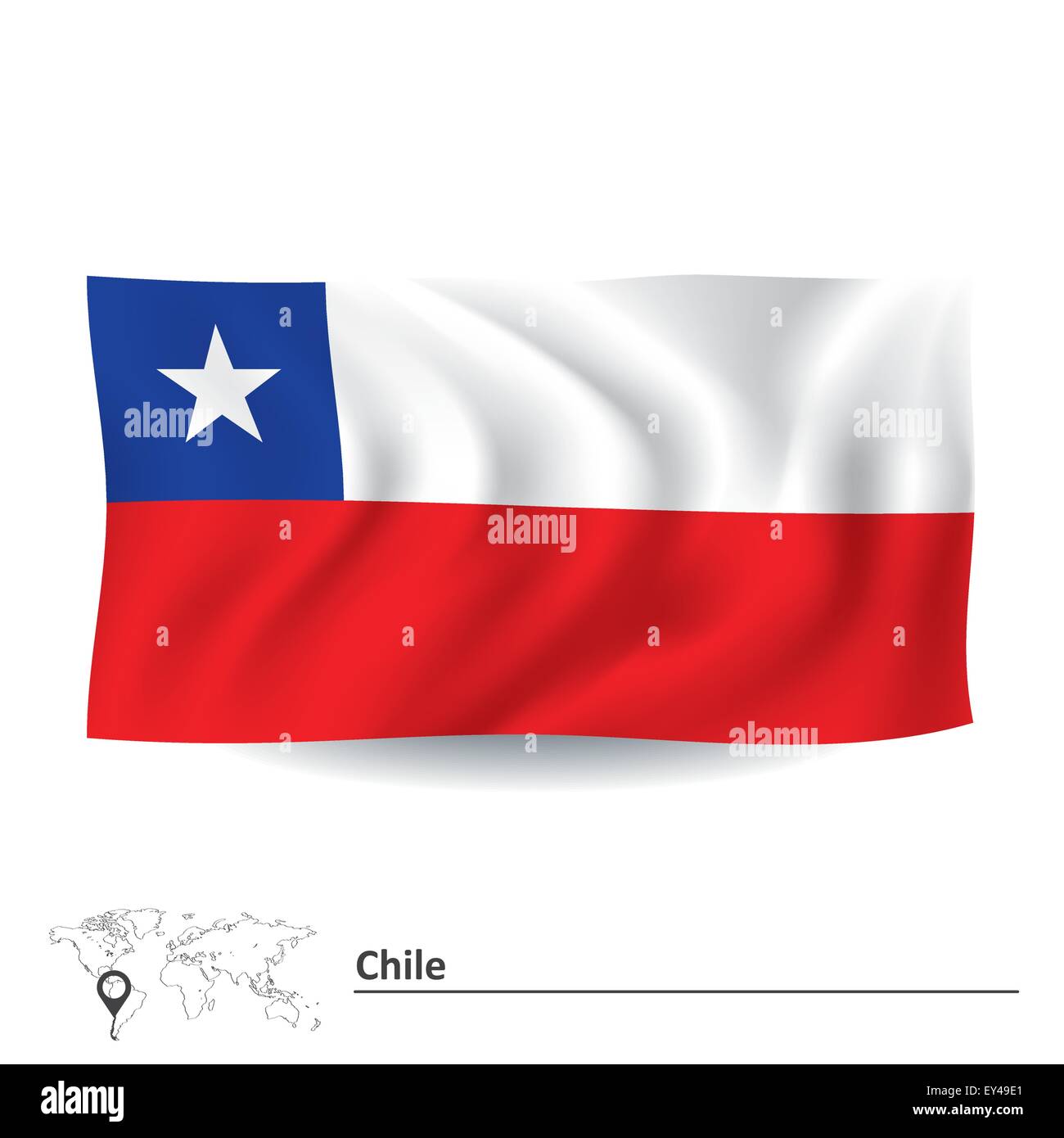 Flag of Chile - vector illustration Stock Vector Image & Art - Alamy