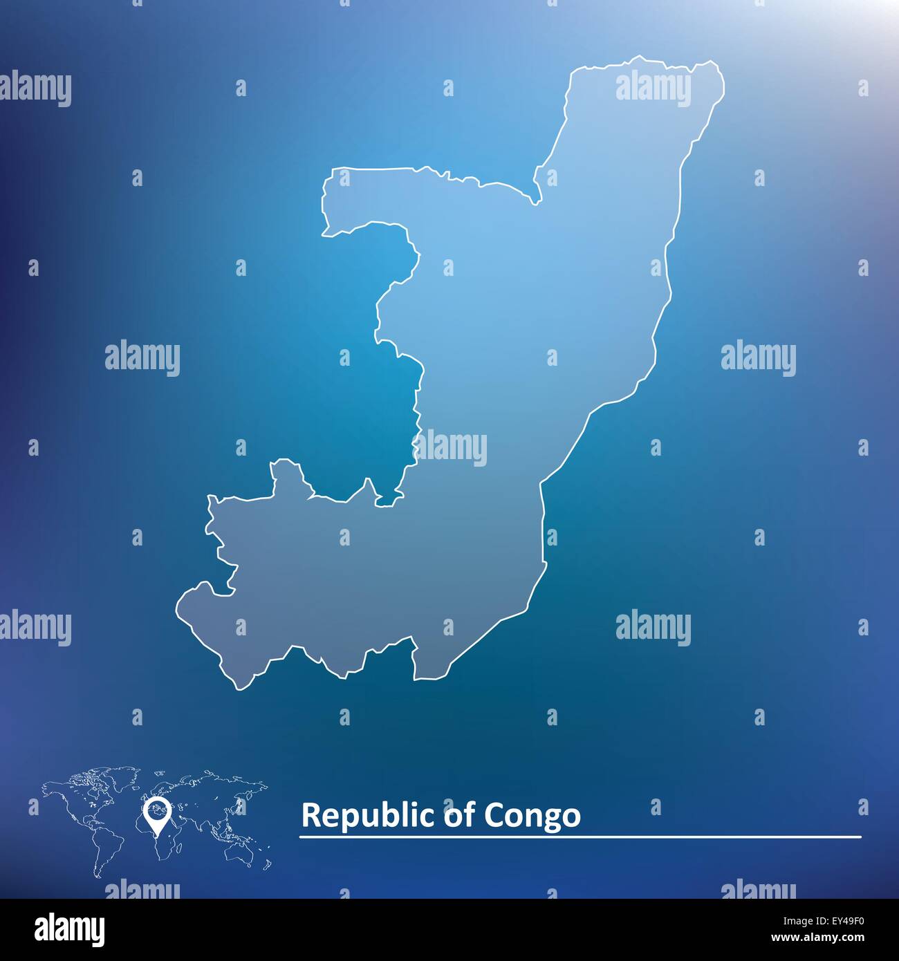Map of the republic of congo