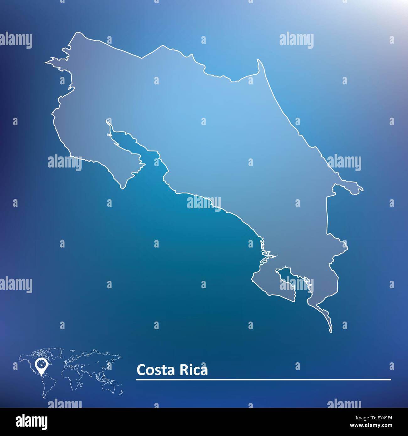 Map of Costa Rica - vector illustration Stock Vector Image & Art - Alamy