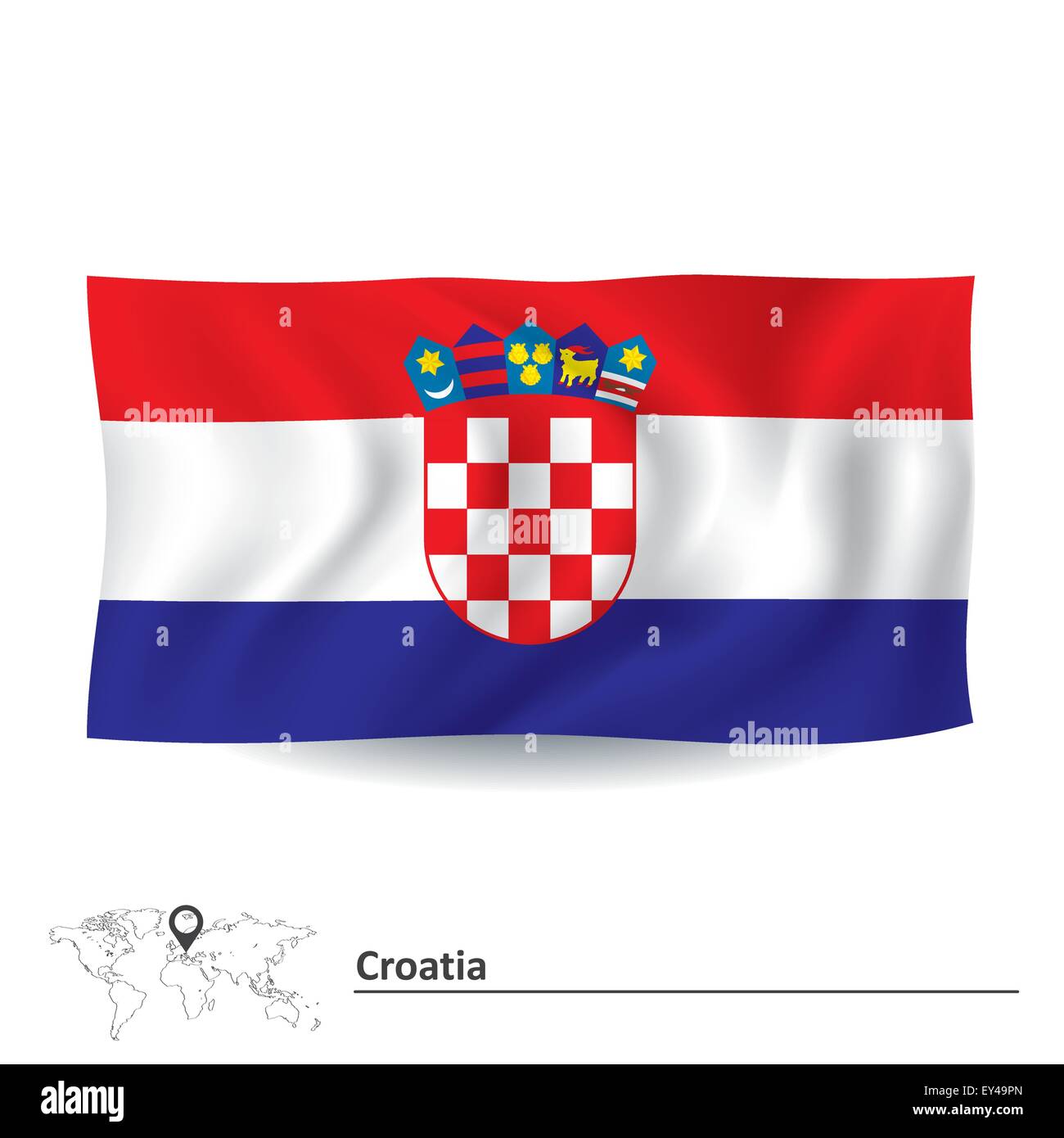 Flag of Croatia - vector illustration Stock Vector Image & Art - Alamy