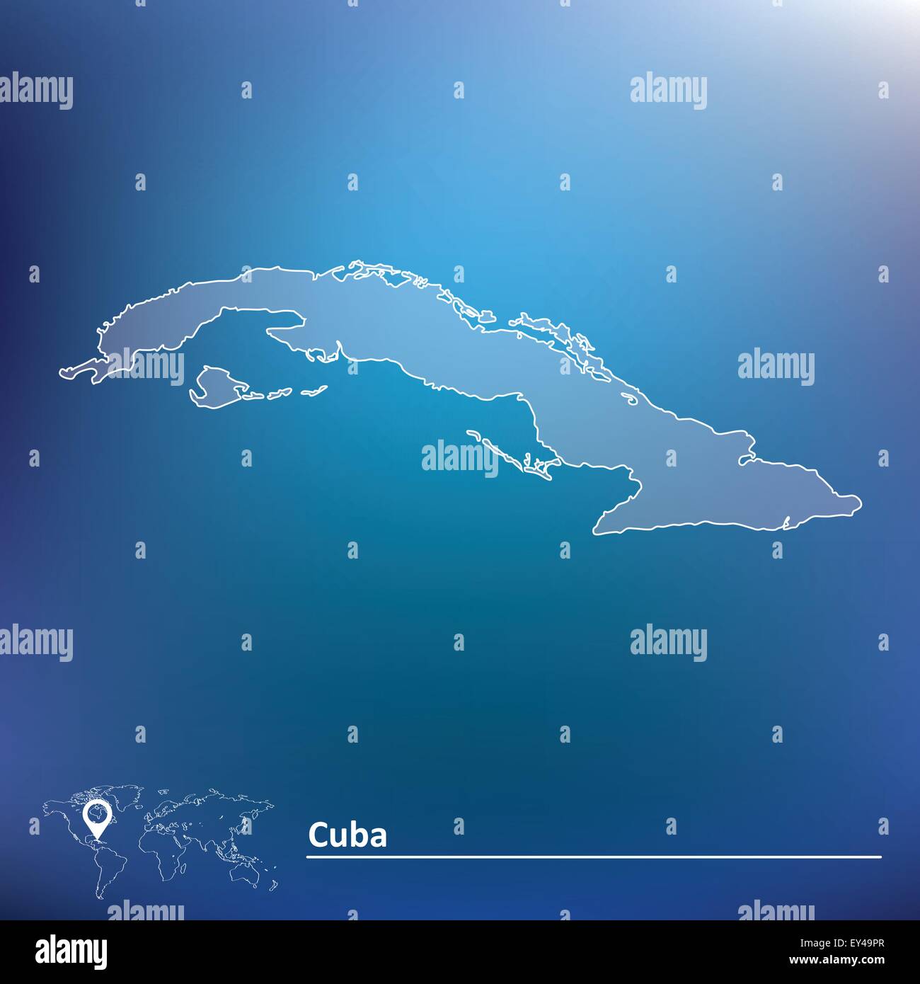 Map of Cuba - vector illustration Stock Vector Image & Art - Alamy