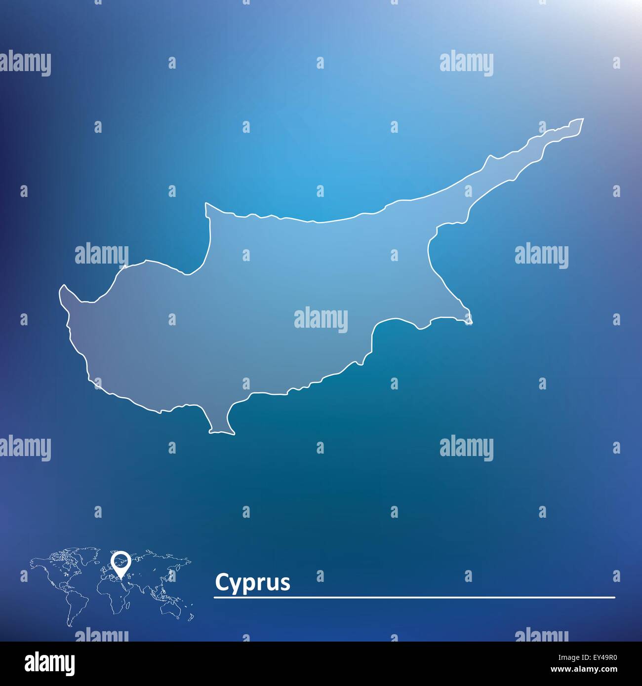 Map of cyprus Stock Vector Images - Alamy