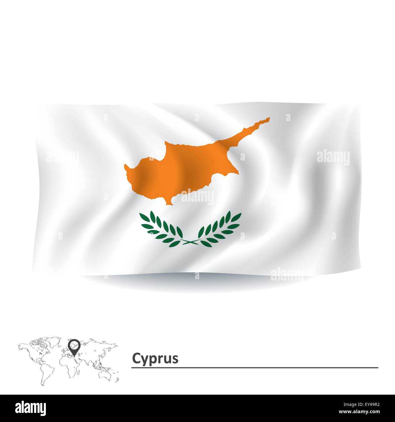 Flag of Cyprus - vector illustration Stock Vector Image & Art - Alamy