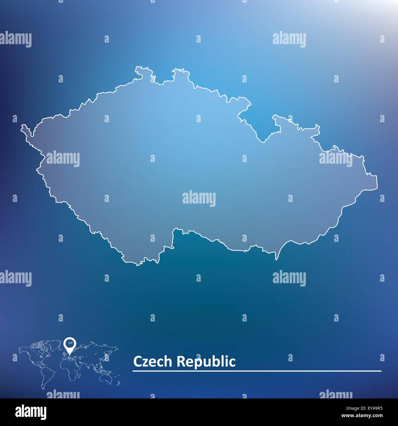 Map of Czech Republic - vector illustration Stock Vector Image & Art ...