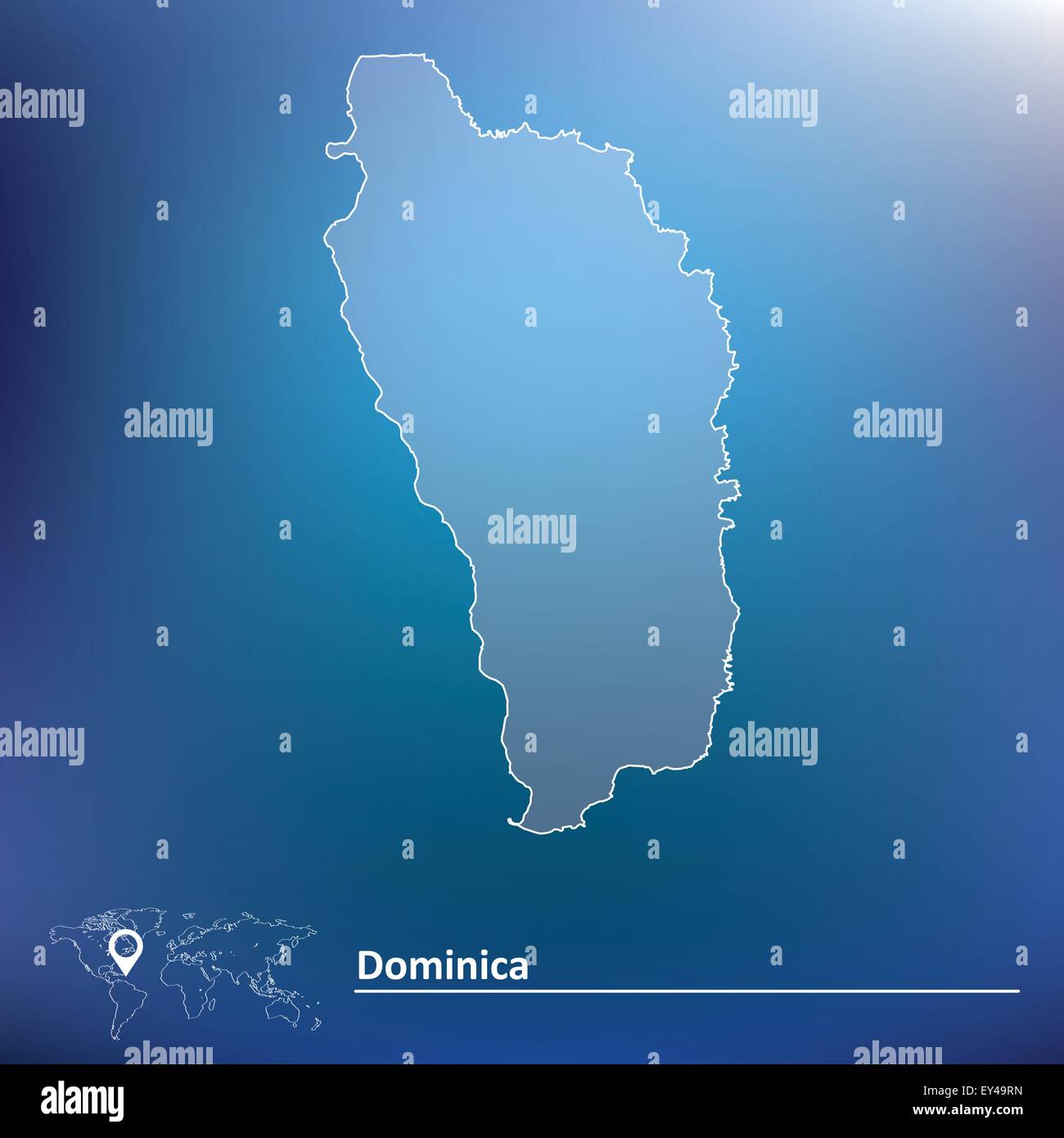 Map of Dominica - vector illustration Stock Vector Image & Art - Alamy