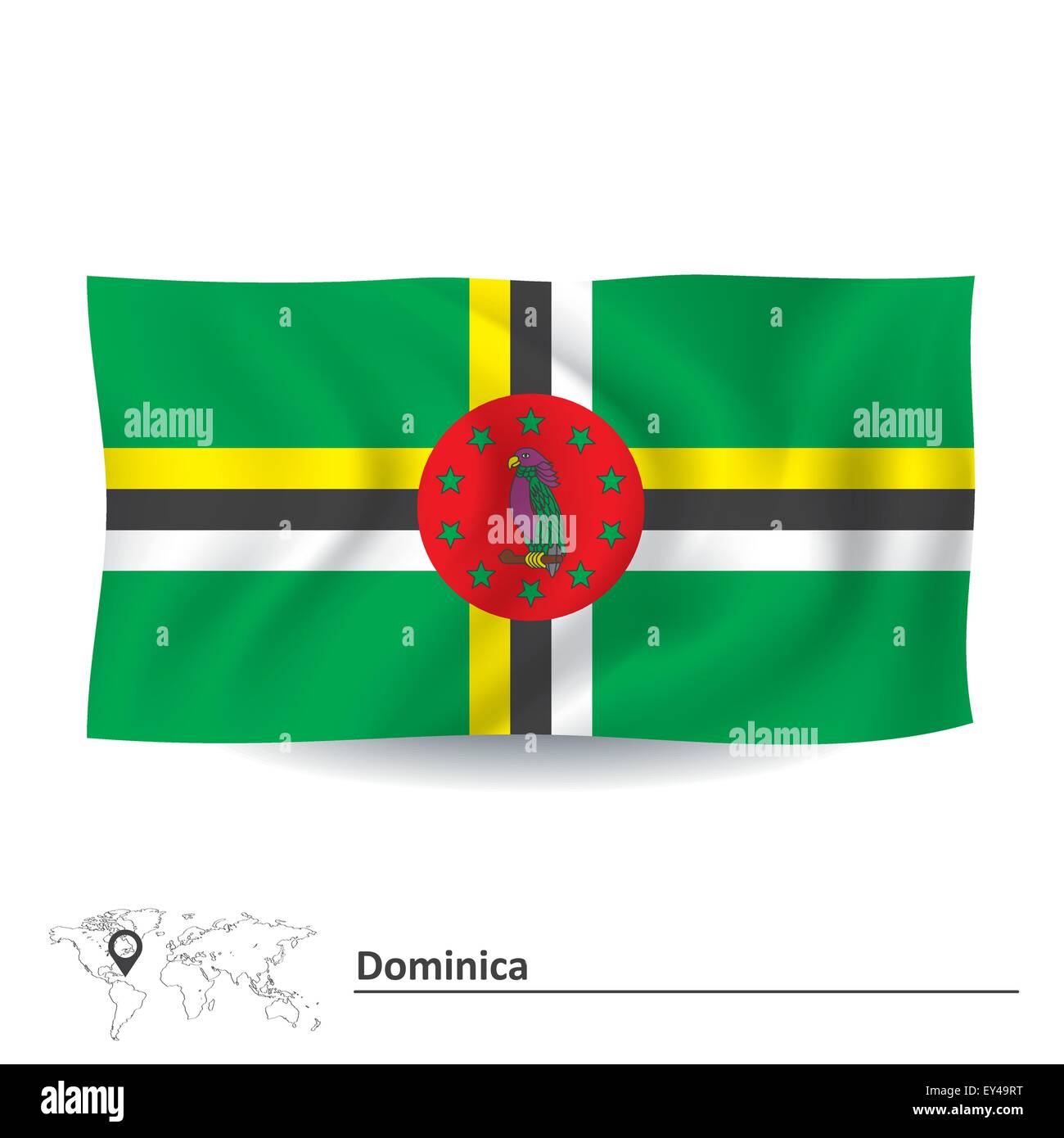 Flag of Dominica - vector illustration Stock Vector Image & Art - Alamy