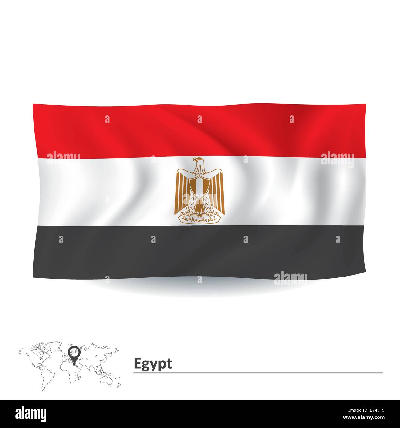 Egypt flag map Stock Vector Images - Alamy