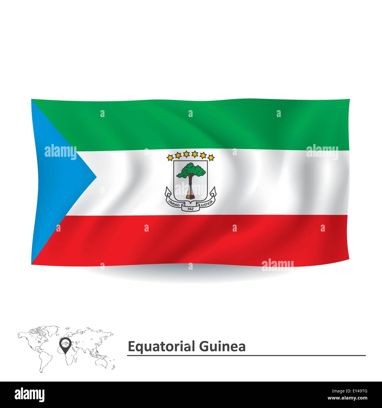Flag of Equatorial Guinea - vector illustration Stock Vector Image & Art - Alamy
