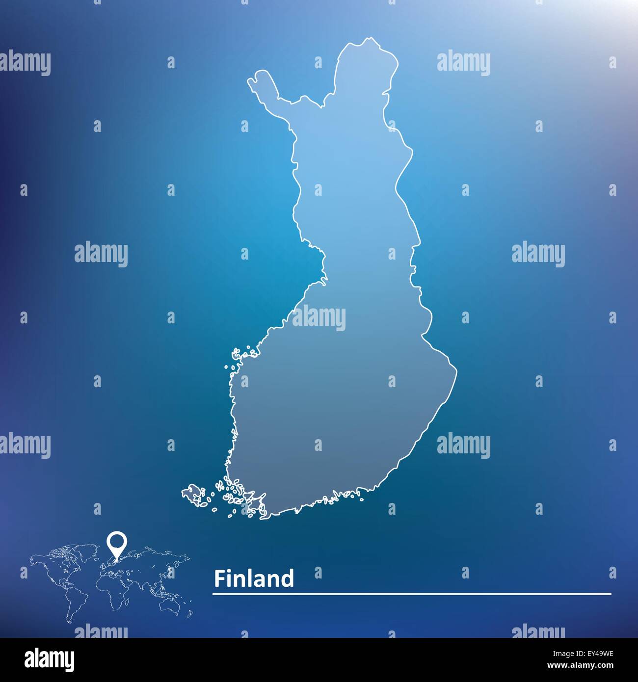 Map of Finland - vector illustration Stock Vector Image & Art - Alamy