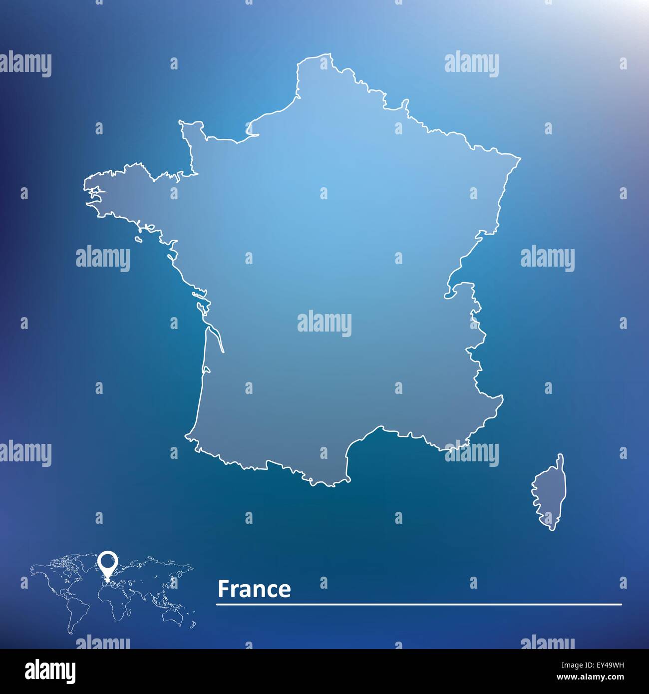 Map of france vector Stock Vector Images - Alamy