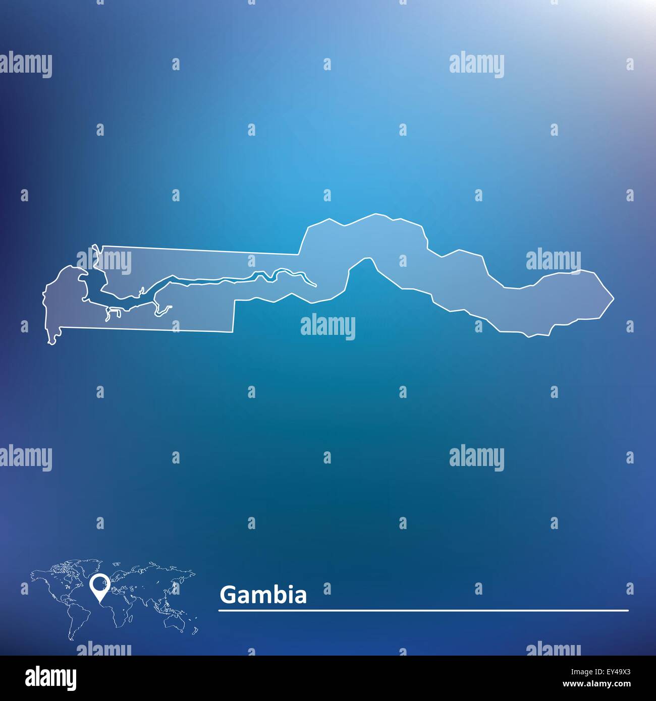 Map of Gambia - vector illustration Stock Vector Image & Art - Alamy