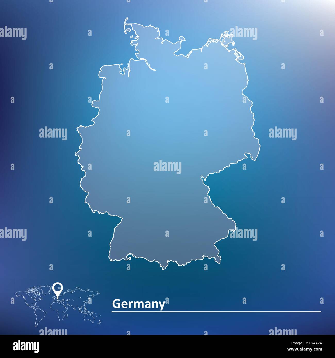 Map of Germany - vector illustration Stock Vector Image & Art - Alamy