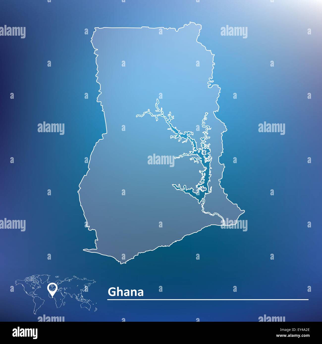 Map of Ghana - vector illustration Stock Vector Image & Art - Alamy