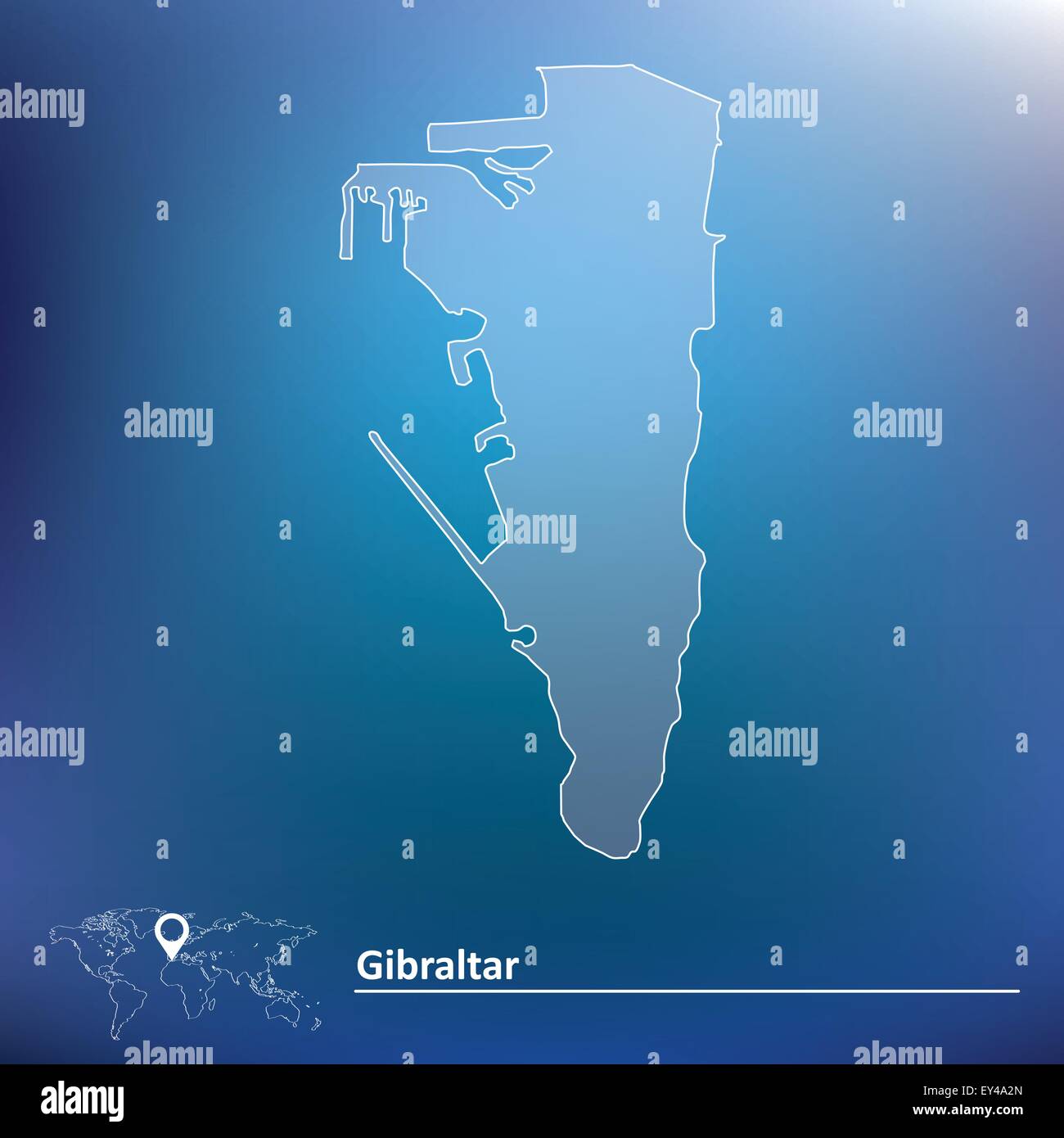 Gibraltar map vector hi-res stock photography and images - Alamy