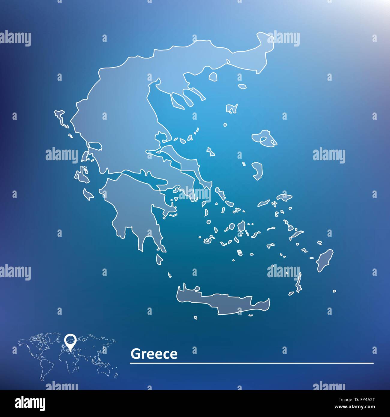 Map of Greece - vector illustration Stock Vector Image & Art - Alamy