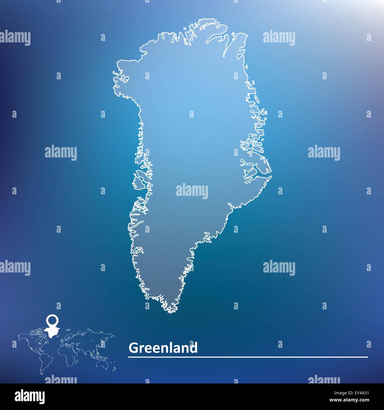 Map of Greenland - vector illustration Stock Vector Image & Art - Alamy