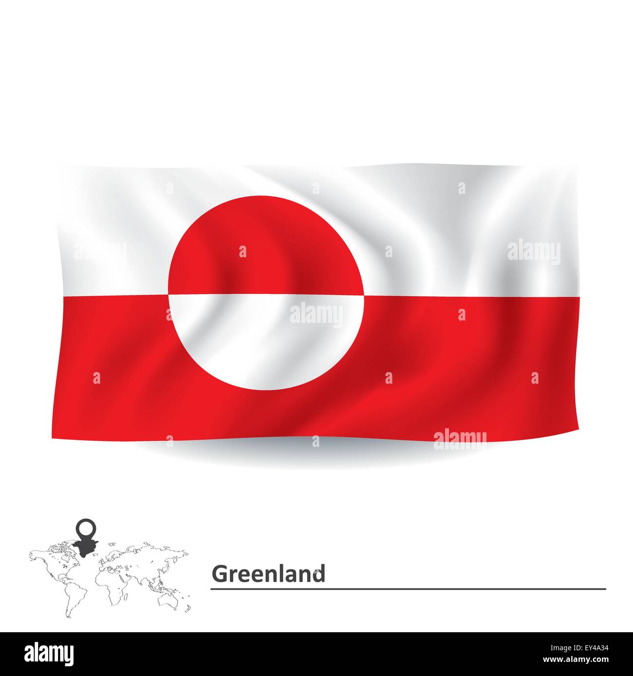 Flag of Greenland - vector illustration Stock Vector Image & Art - Alamy