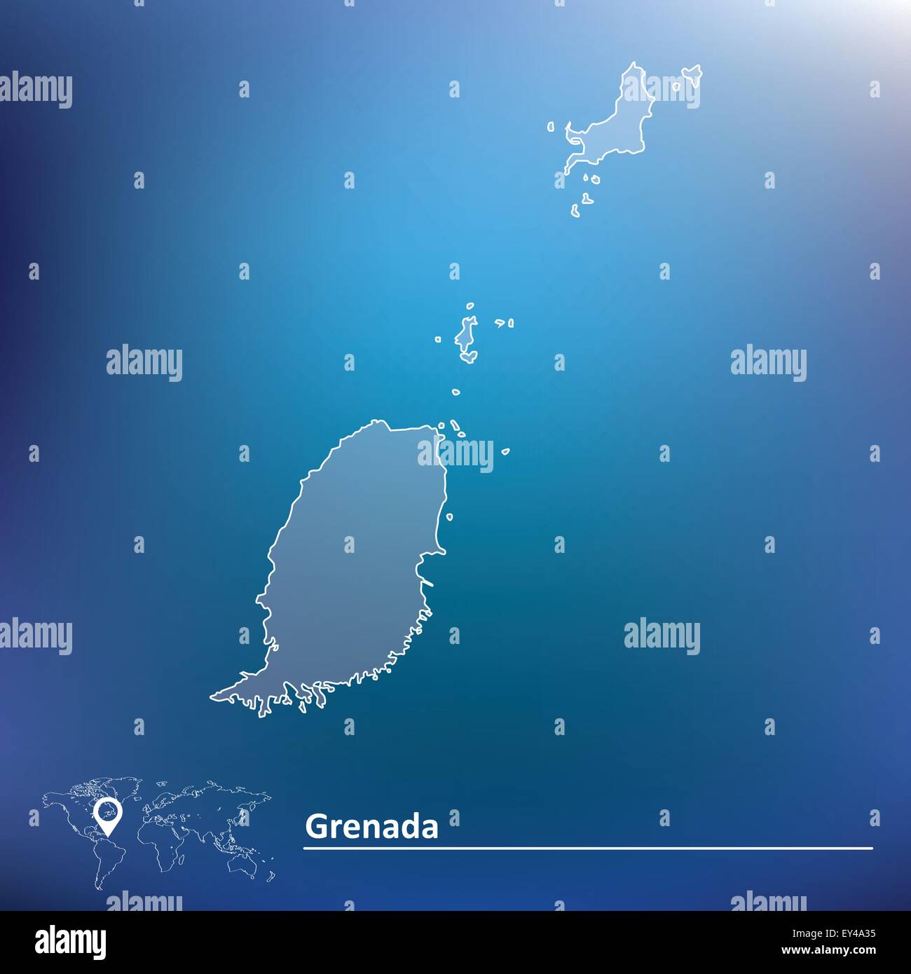 Map of grenada hi-res stock photography and images - Alamy