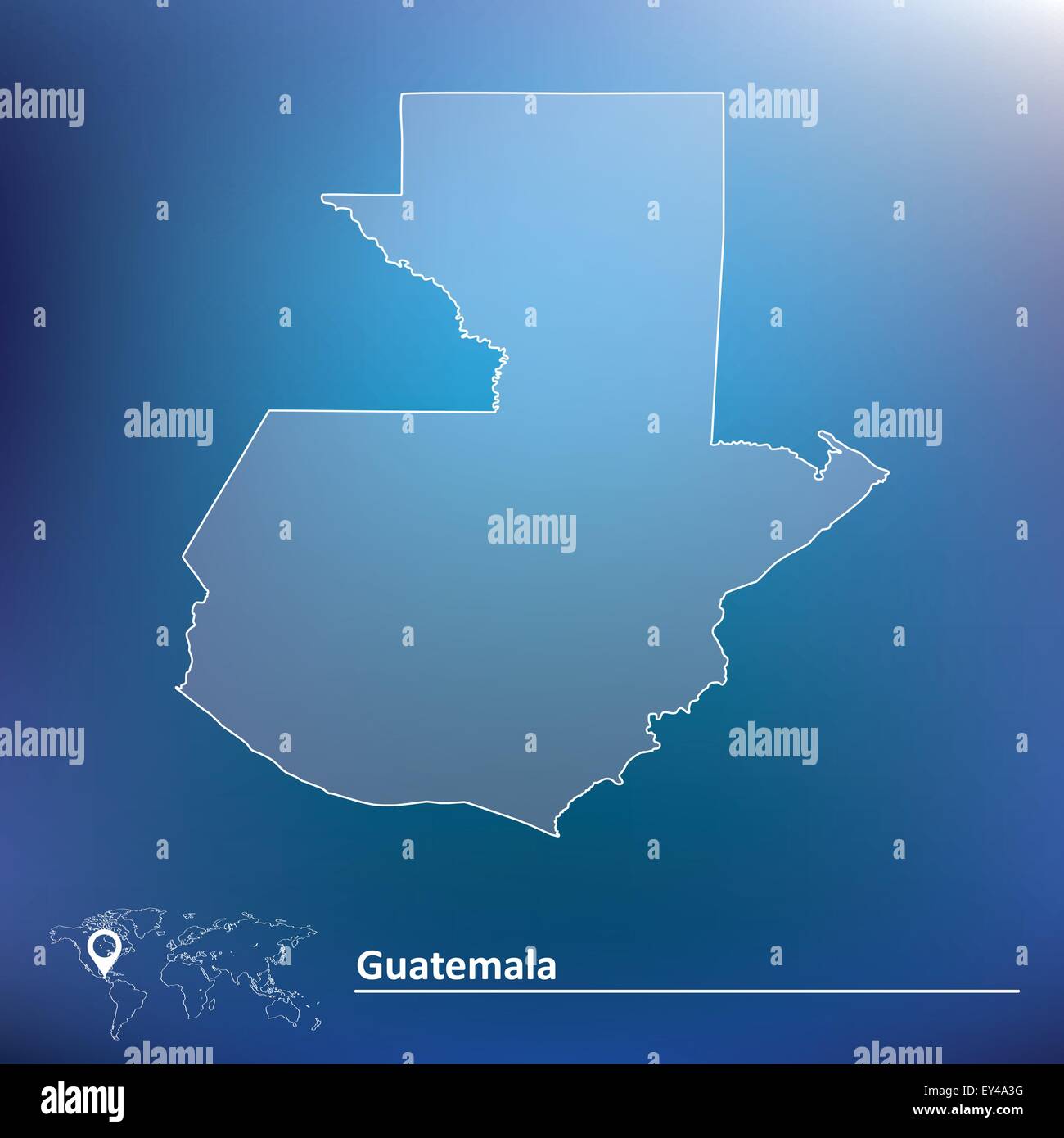 Country guatemala map vector vectors Stock Vector Images - Alamy