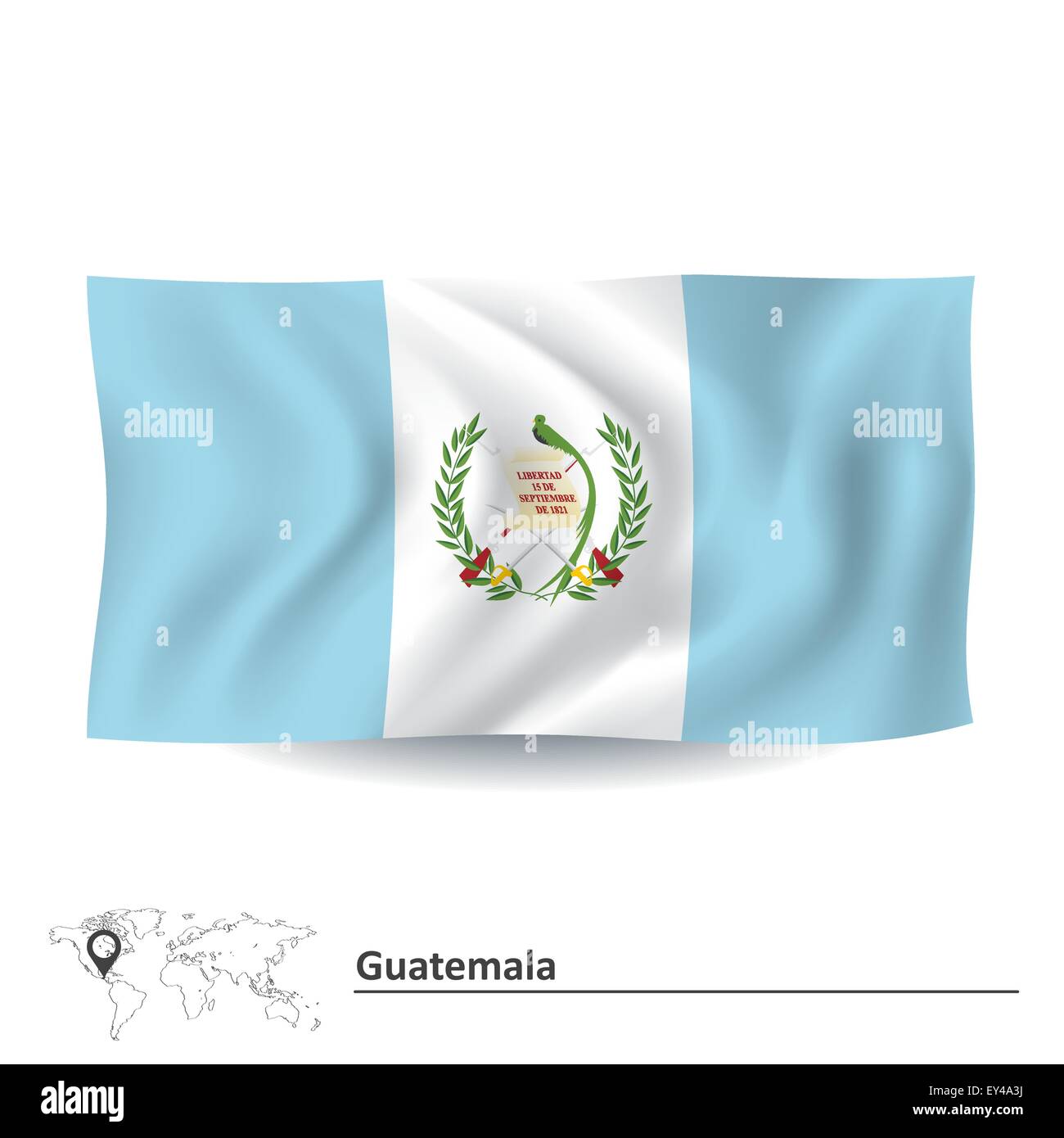 Flag of Guatemala - vector illustration Stock Vector Image & Art - Alamy