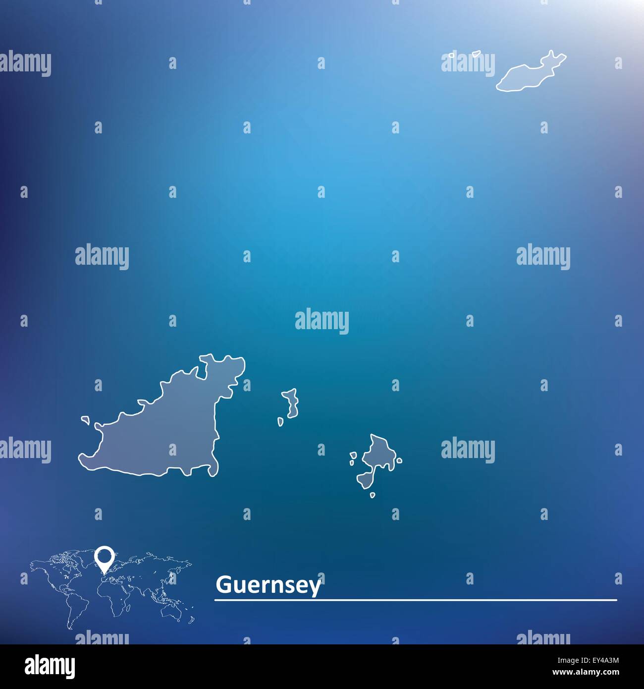 Map of Guernsey - vector illustration Stock Vector Image & Art - Alamy