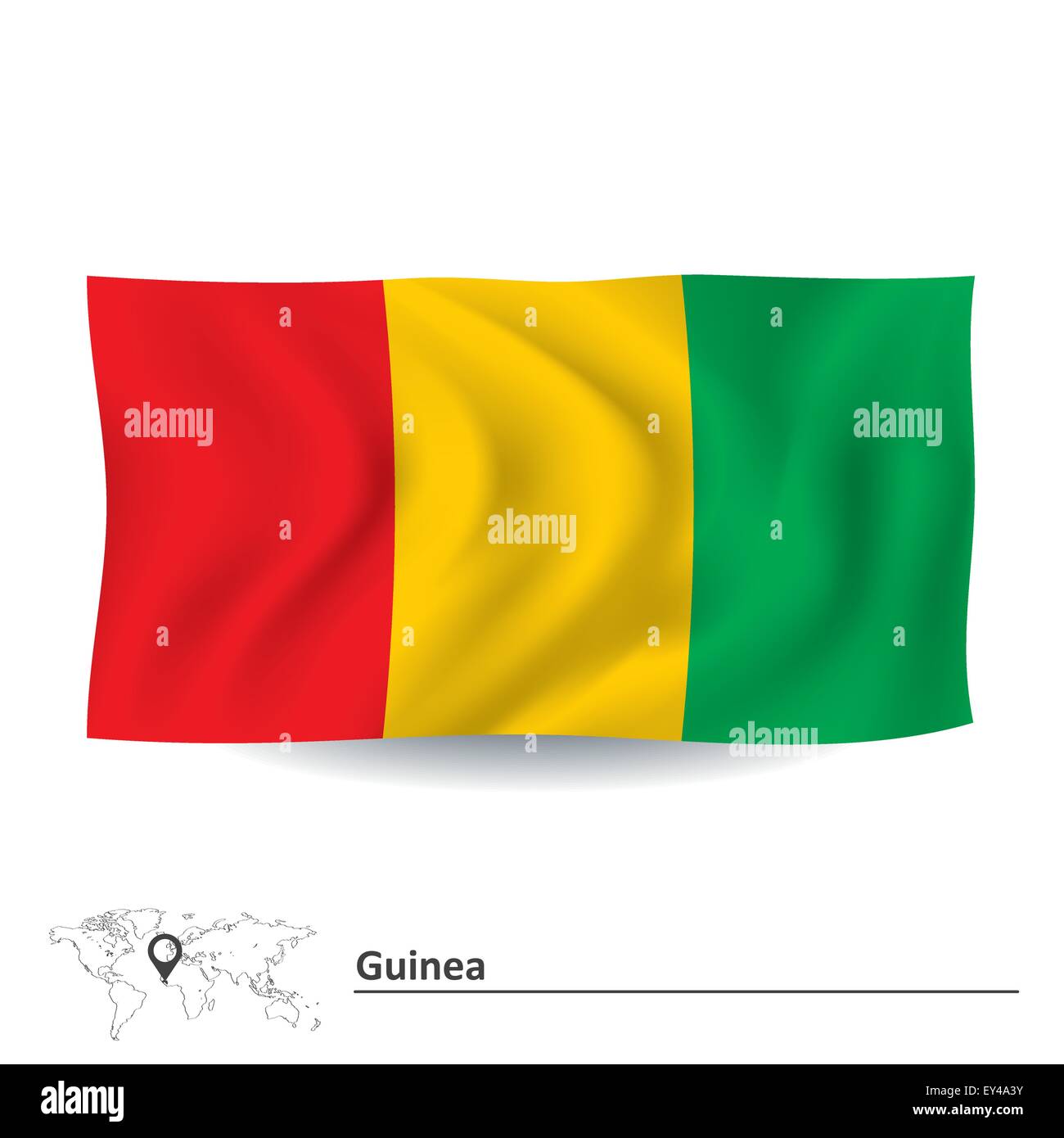 Flag of Guinea - vector illustration Stock Vector Image & Art - Alamy