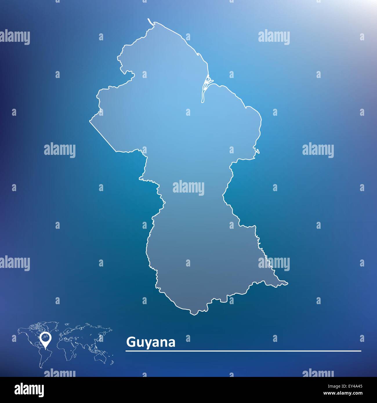 Map of Guyana - vector illustration Stock Vector Image & Art - Alamy