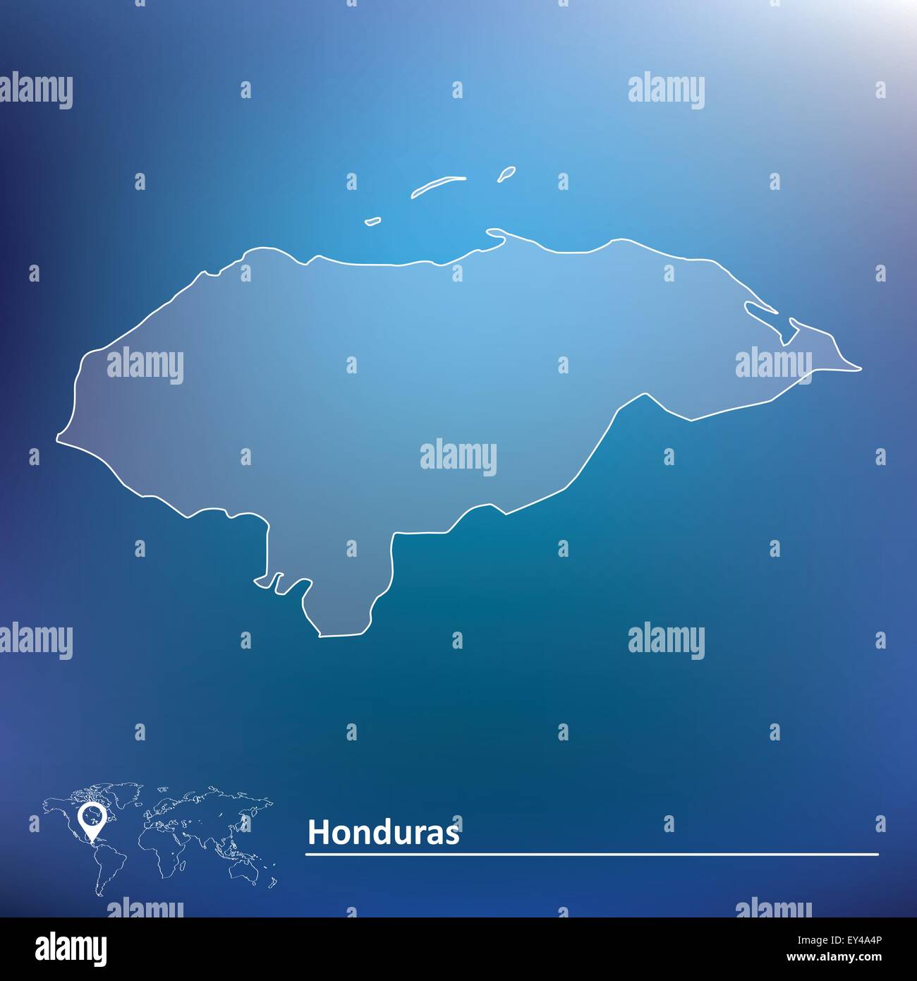 Map of Honduras - vector illustration Stock Vector Image & Art - Alamy