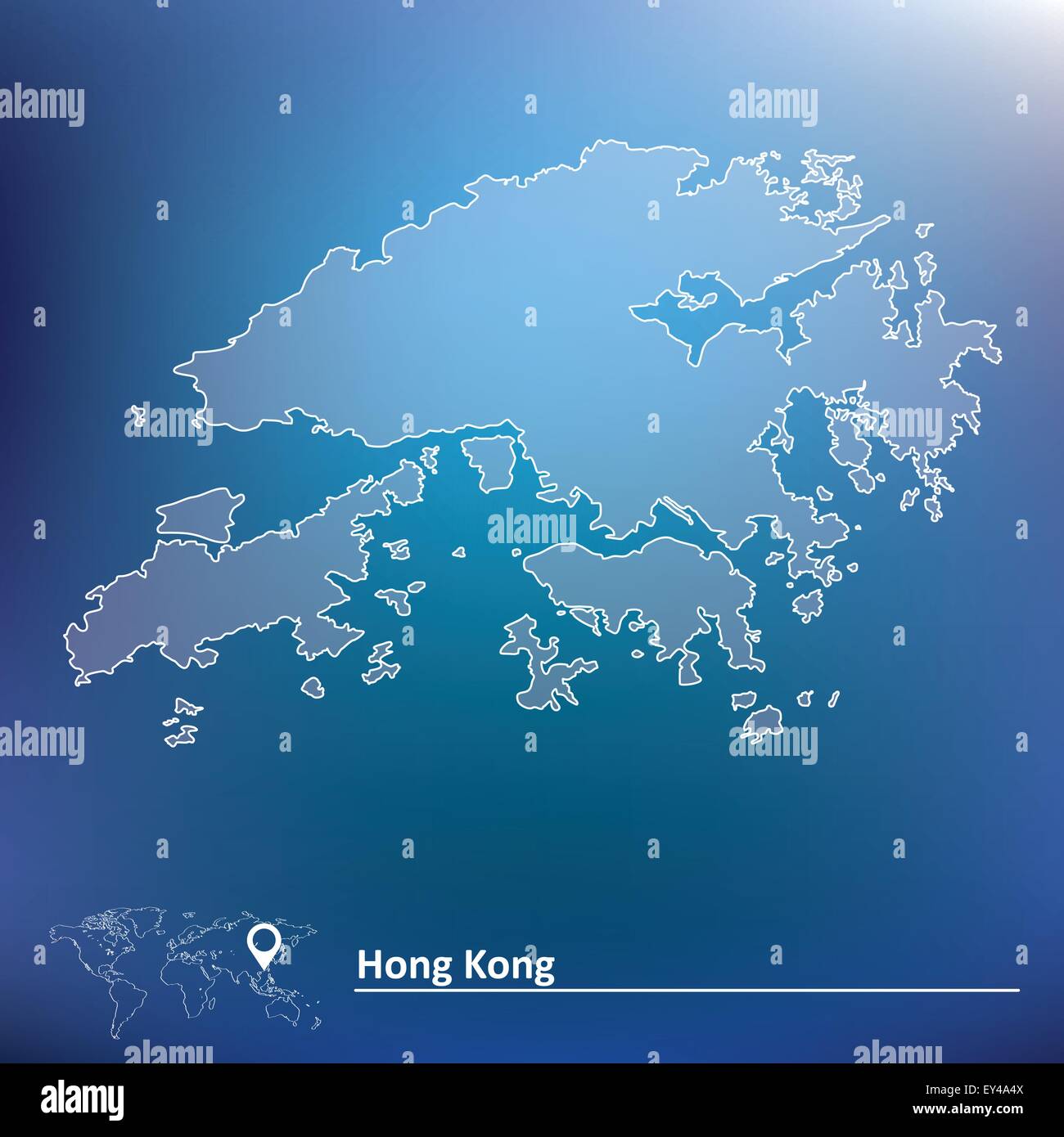 Map of Hong Kong - vector illustration Stock Vector Image & Art - Alamy