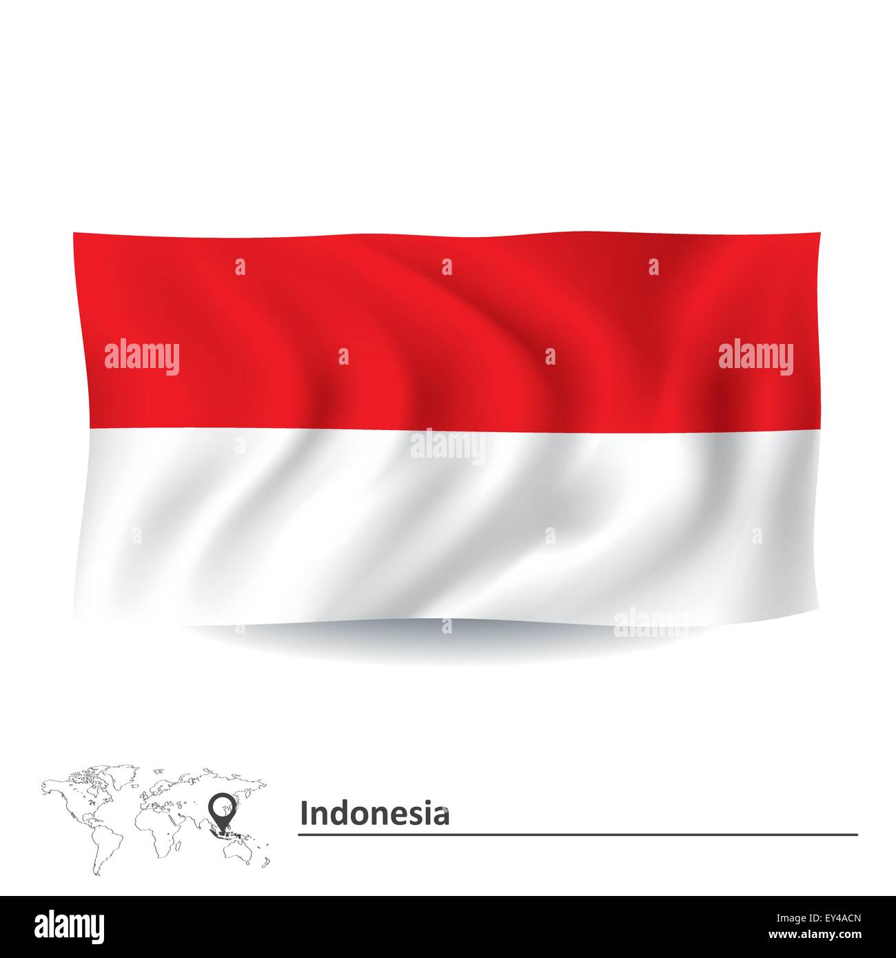 Premium Vector Waving Indonesia Flag Abstract Illustration Riset