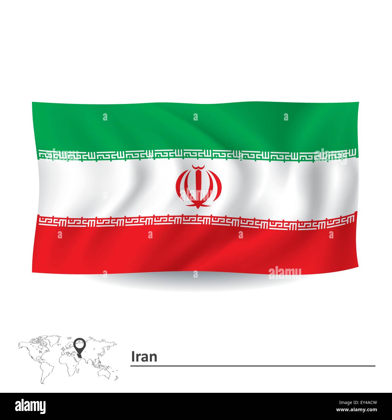 Iran map flag vector Stock Vector Images - Alamy
