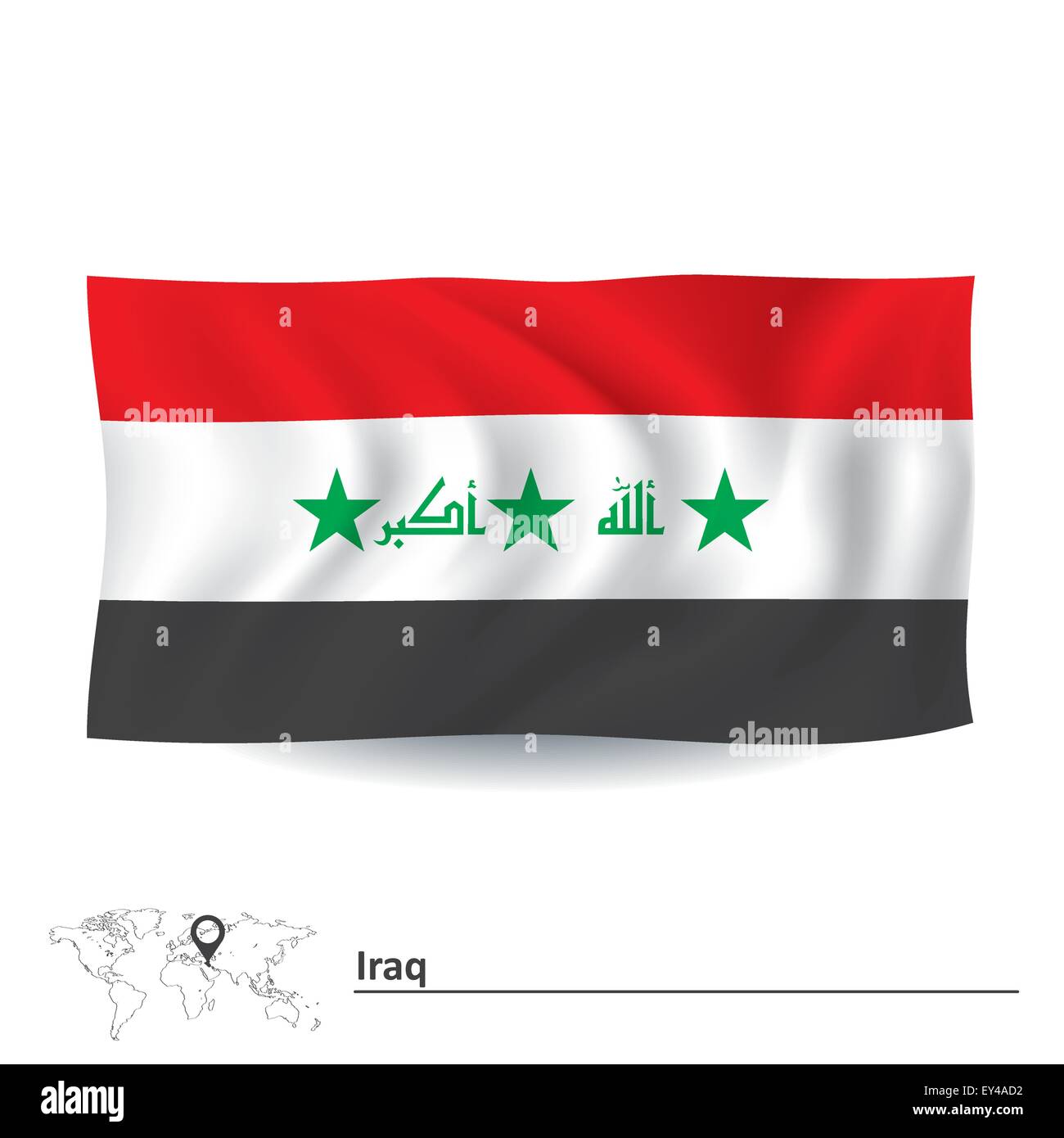 Flag of Iraq - vector illustration Stock Vector Image & Art - Alamy