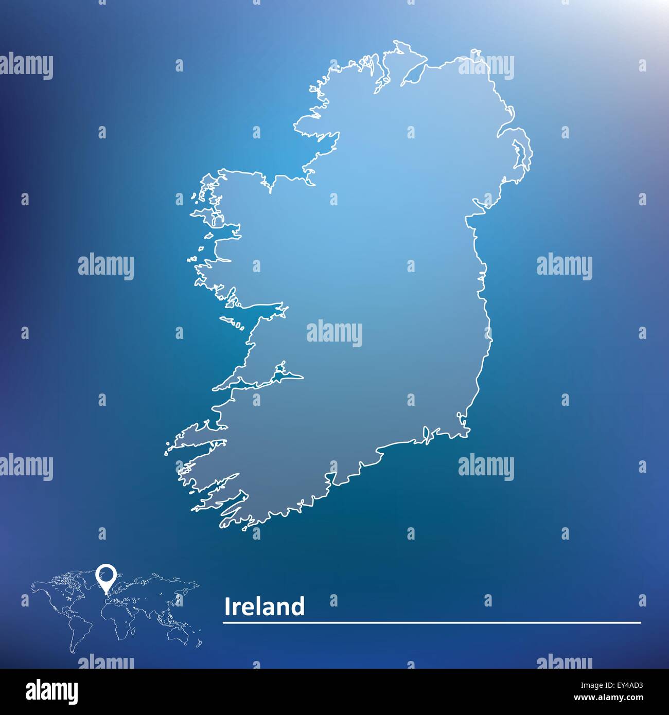 Map of Ireland - vector illustration Stock Vector Image & Art - Alamy
