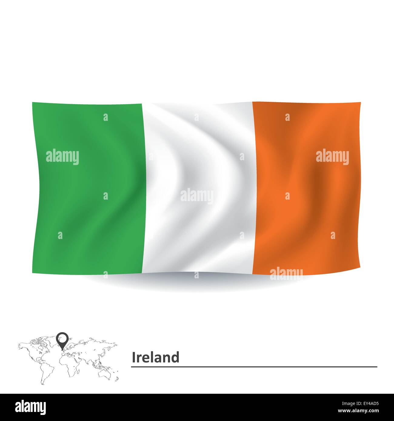 Flag of Ireland - vector illustration Stock Vector Image & Art - Alamy