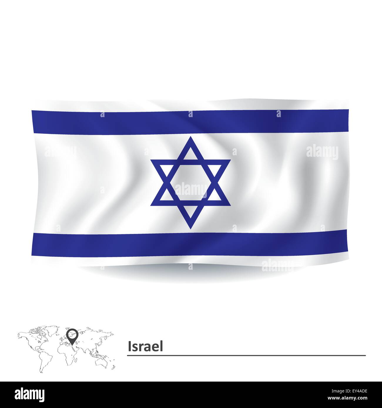 Flag of Israel - vector illustration Stock Vector Image & Art - Alamy