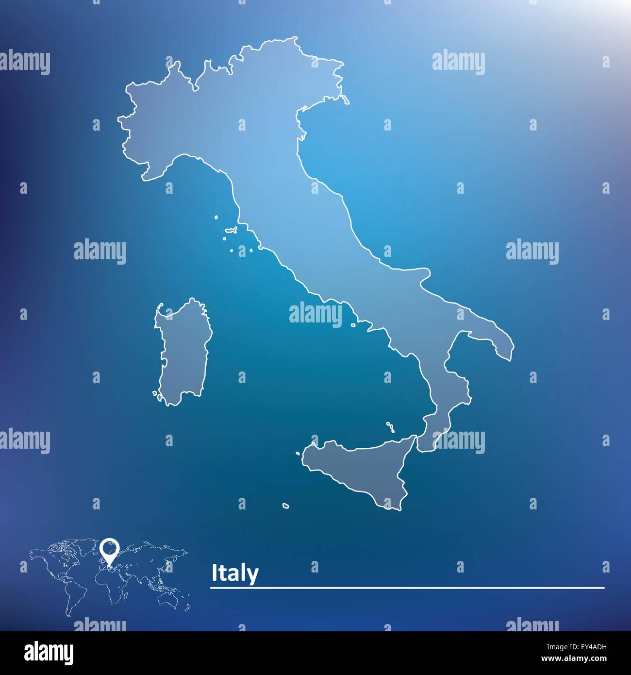 Map of Italy - vector illustration Stock Vector Image & Art - Alamy
