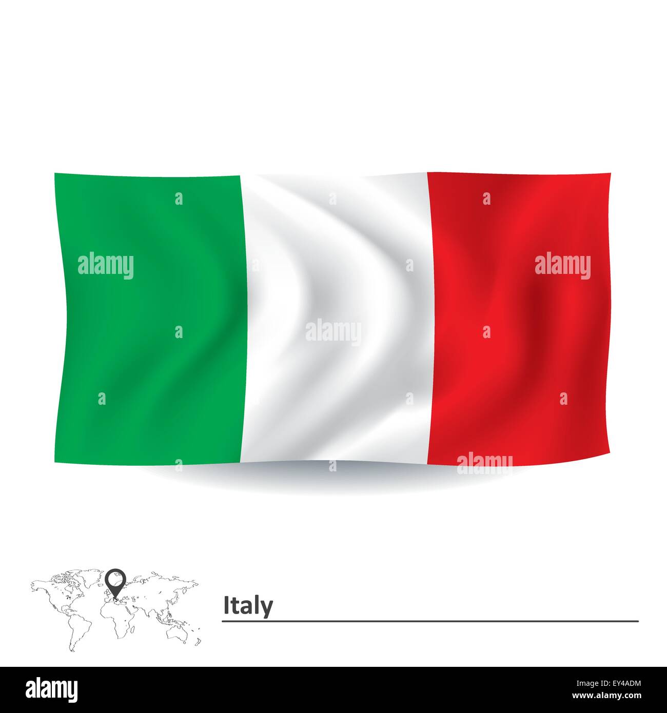 Flag of italy vector Stock Vector Images - Alamy