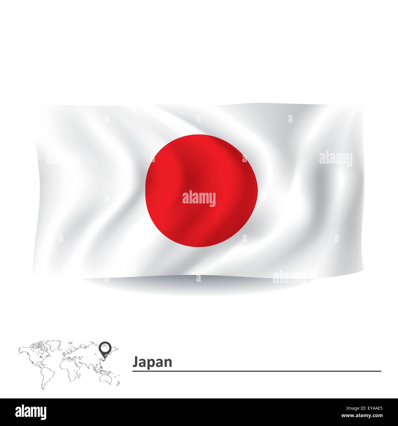 Flag of Japan - vector illustration Stock Vector Image & Art - Alamy