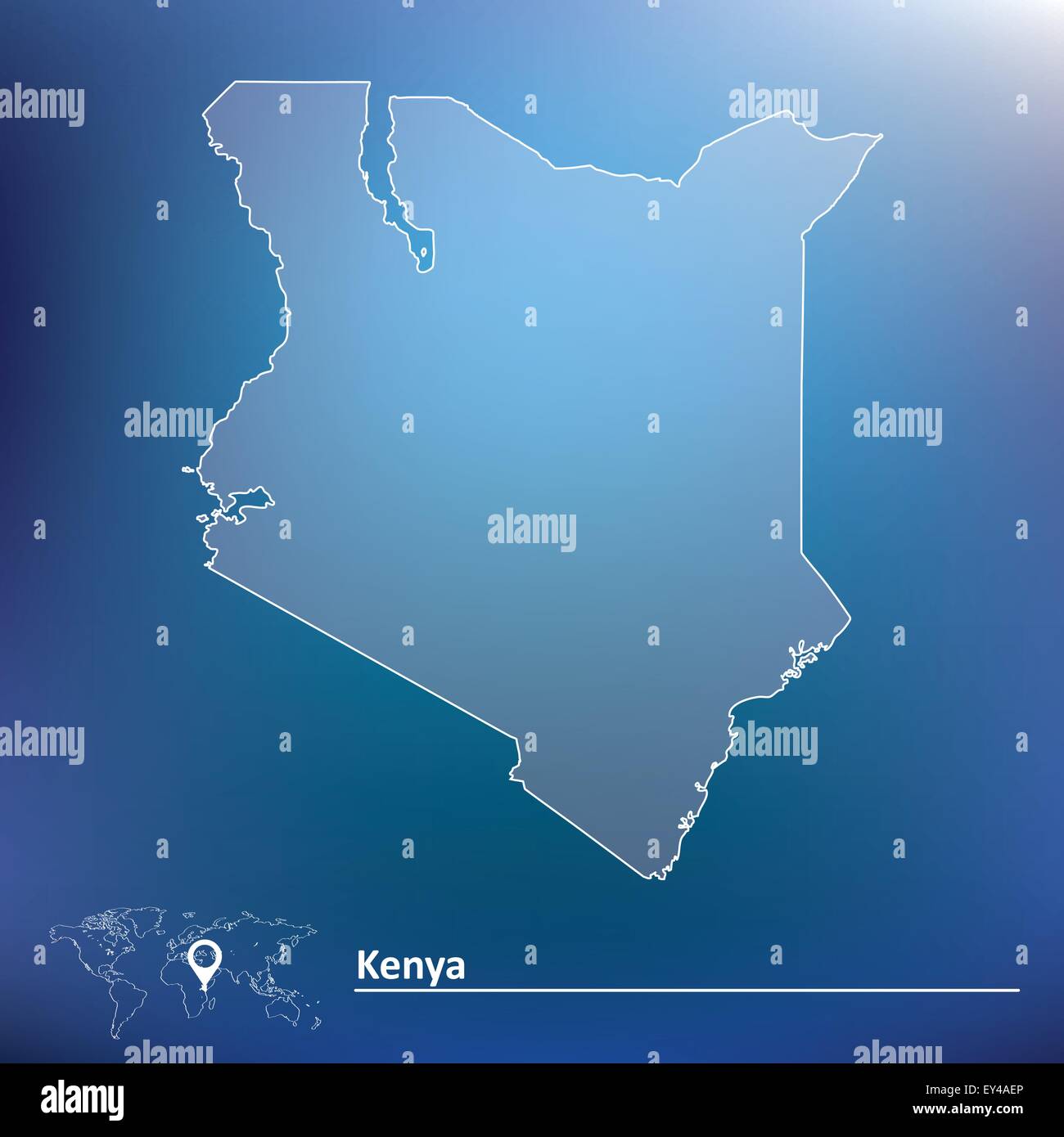 Map of Kenya - vector illustration Stock Vector Image & Art - Alamy